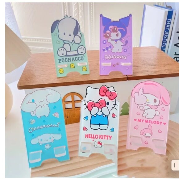 Office | Acrylic Phone Holder Stand Hello Kitty Friends You Choose ...